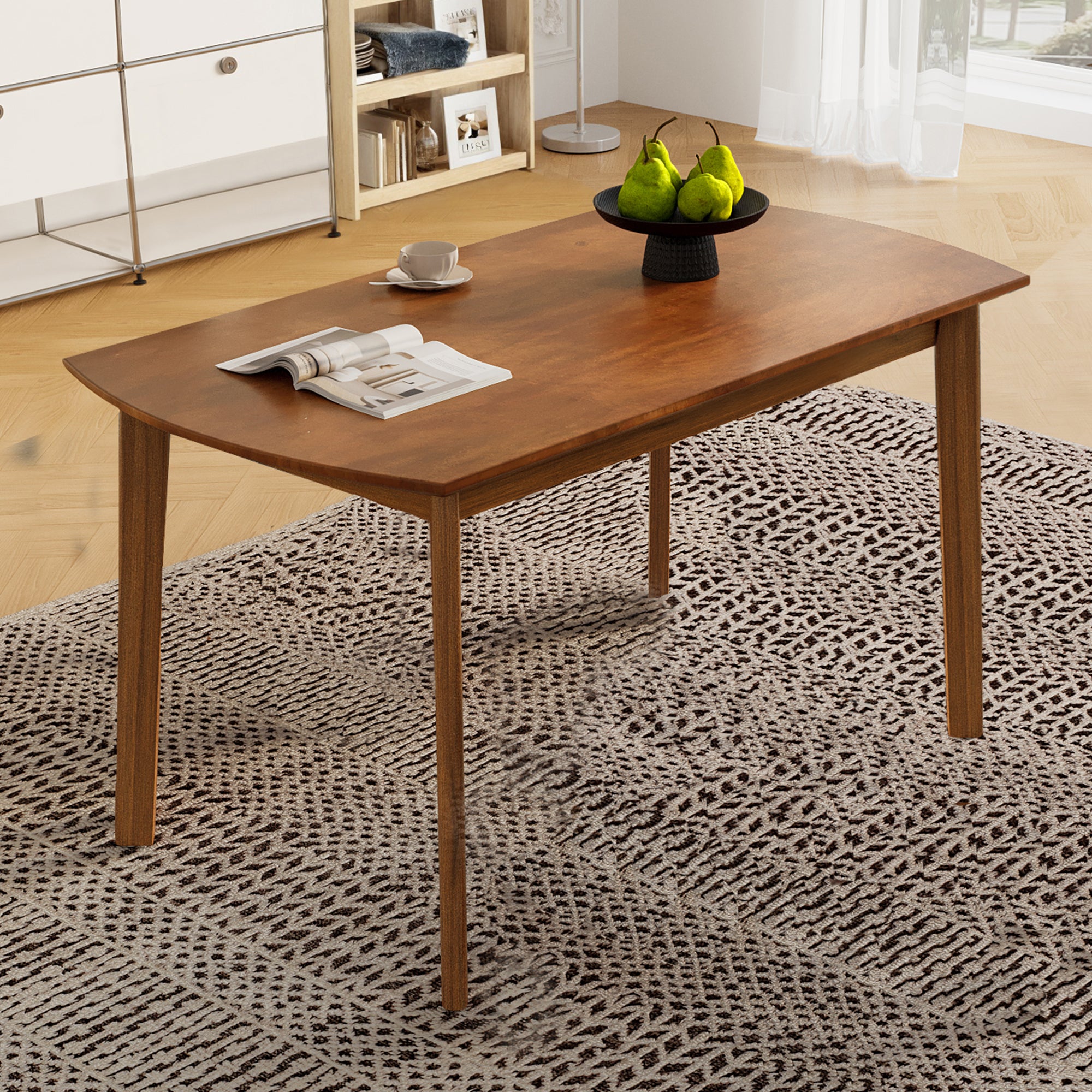 7 Inch Rectangle Dining Table, Paproos Kitchen Table for 4, Dining Roo ...